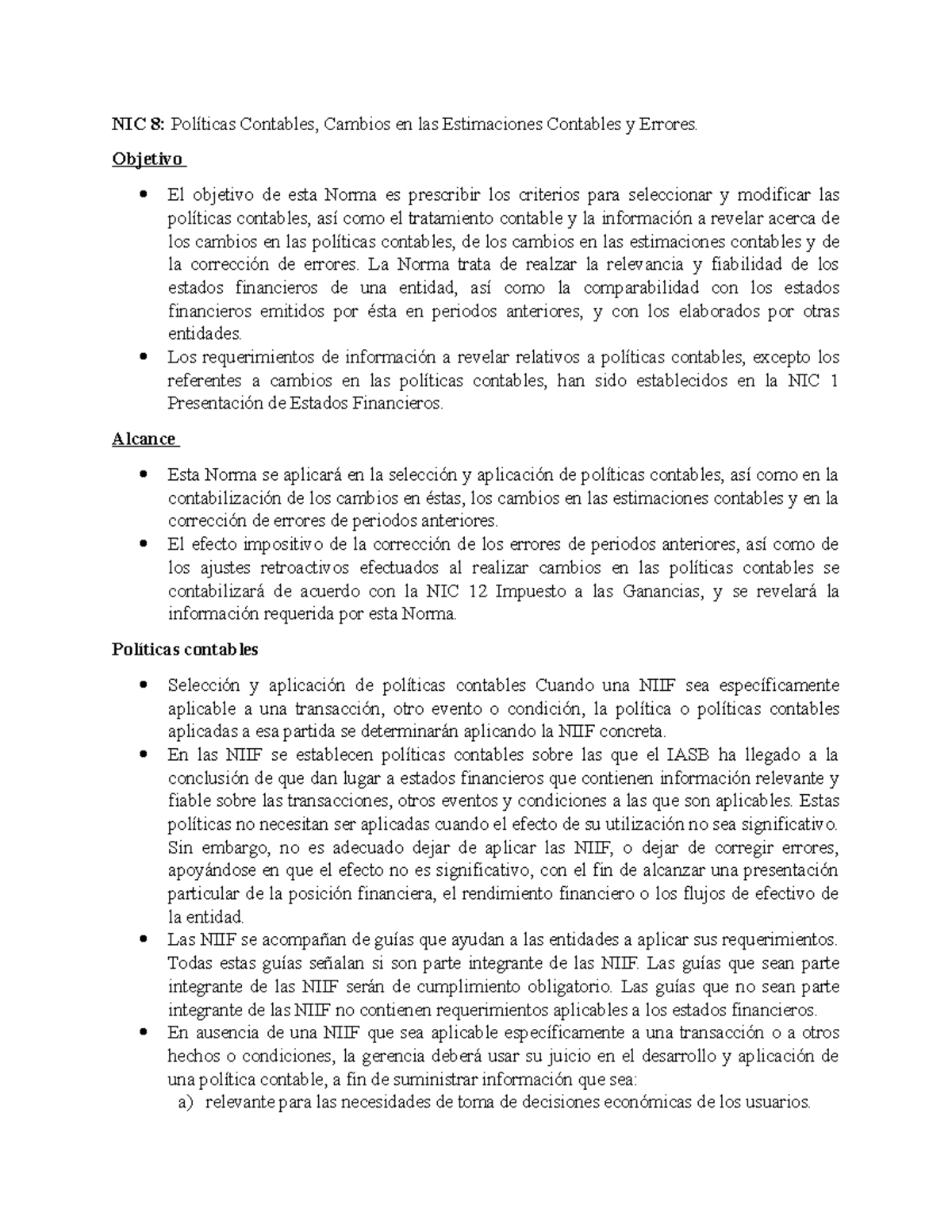 Nic 8 y Niif 3 - Para uso de las normas internacionales de contabilidad ...