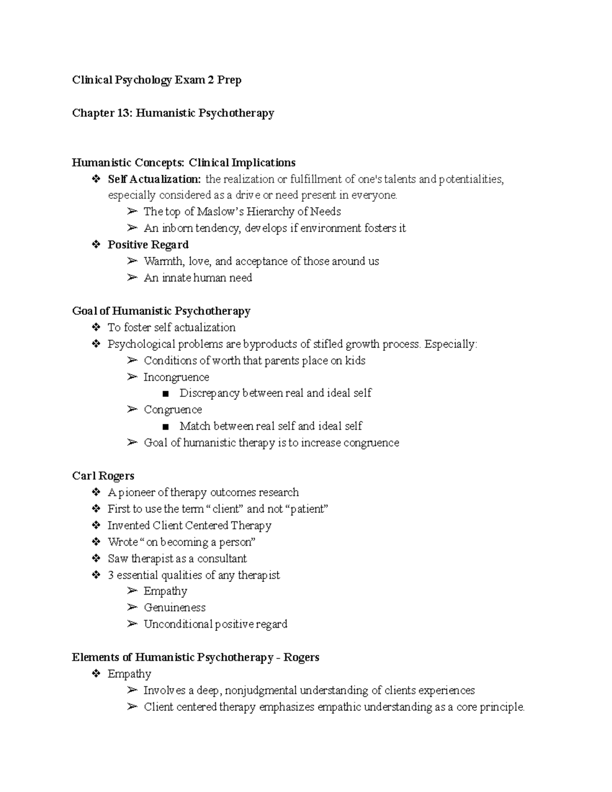 Clinical Psych Exam 2 - exam 2 notes - Clinical Psychology Exam 2 Prep ...