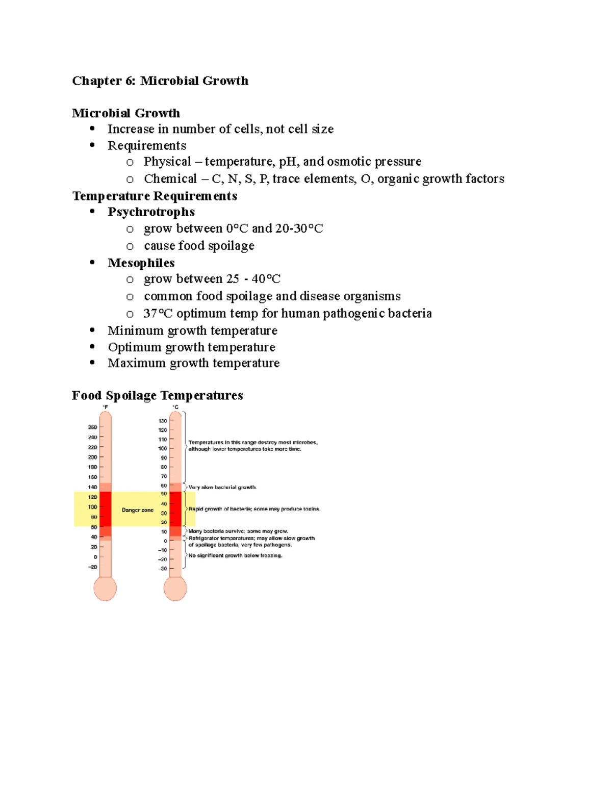 Exam 2 Outline - Chapter 6: Microbial Growth Microbial Growth Increase ...