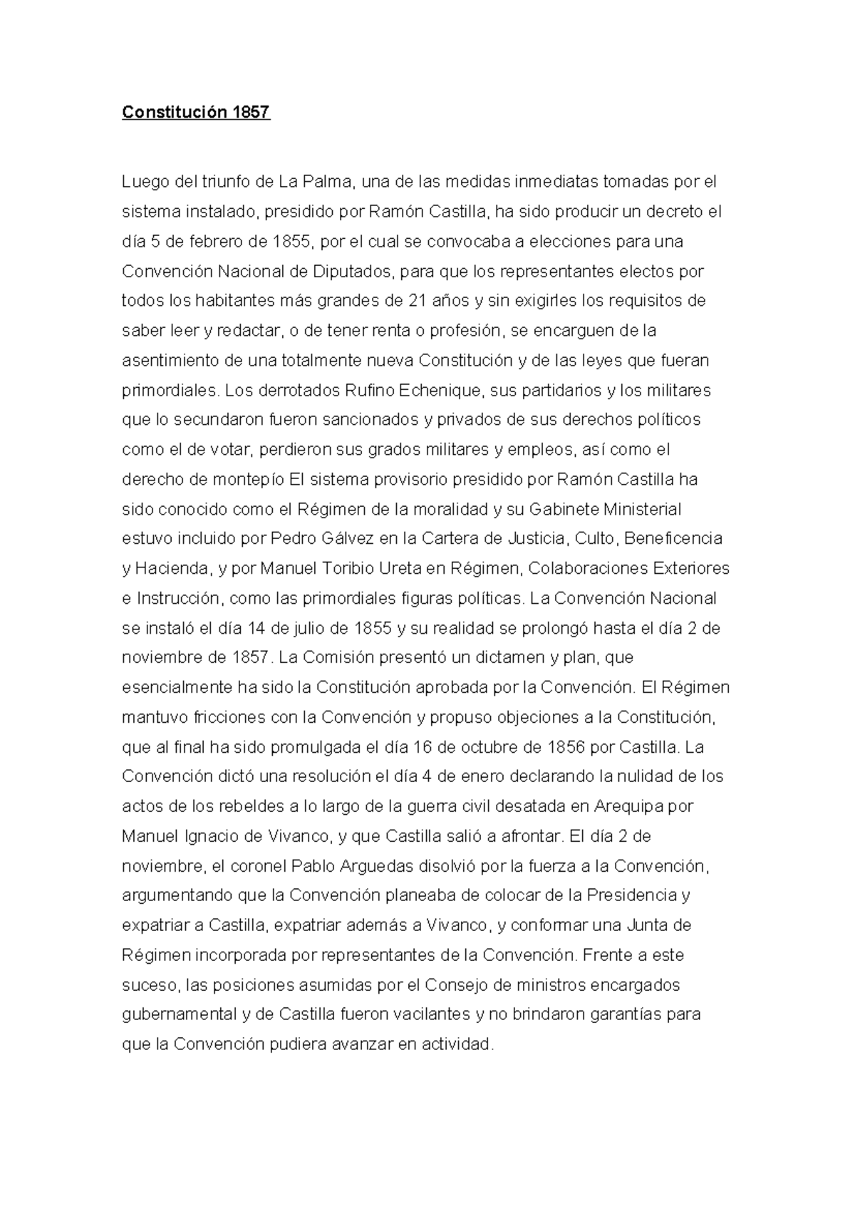 Constitucion DE 1857 - Constitución 1857 Luego del triunfo de La Palma ...