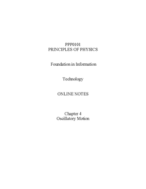 Past Year Paper PPP 2016 - Principles of Physics - Studocu