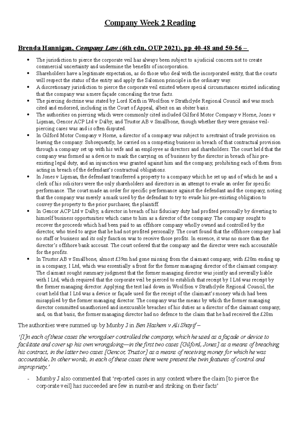 Company Week 2 Reading - Company Week 2 Reading Brenda Hannigan ...