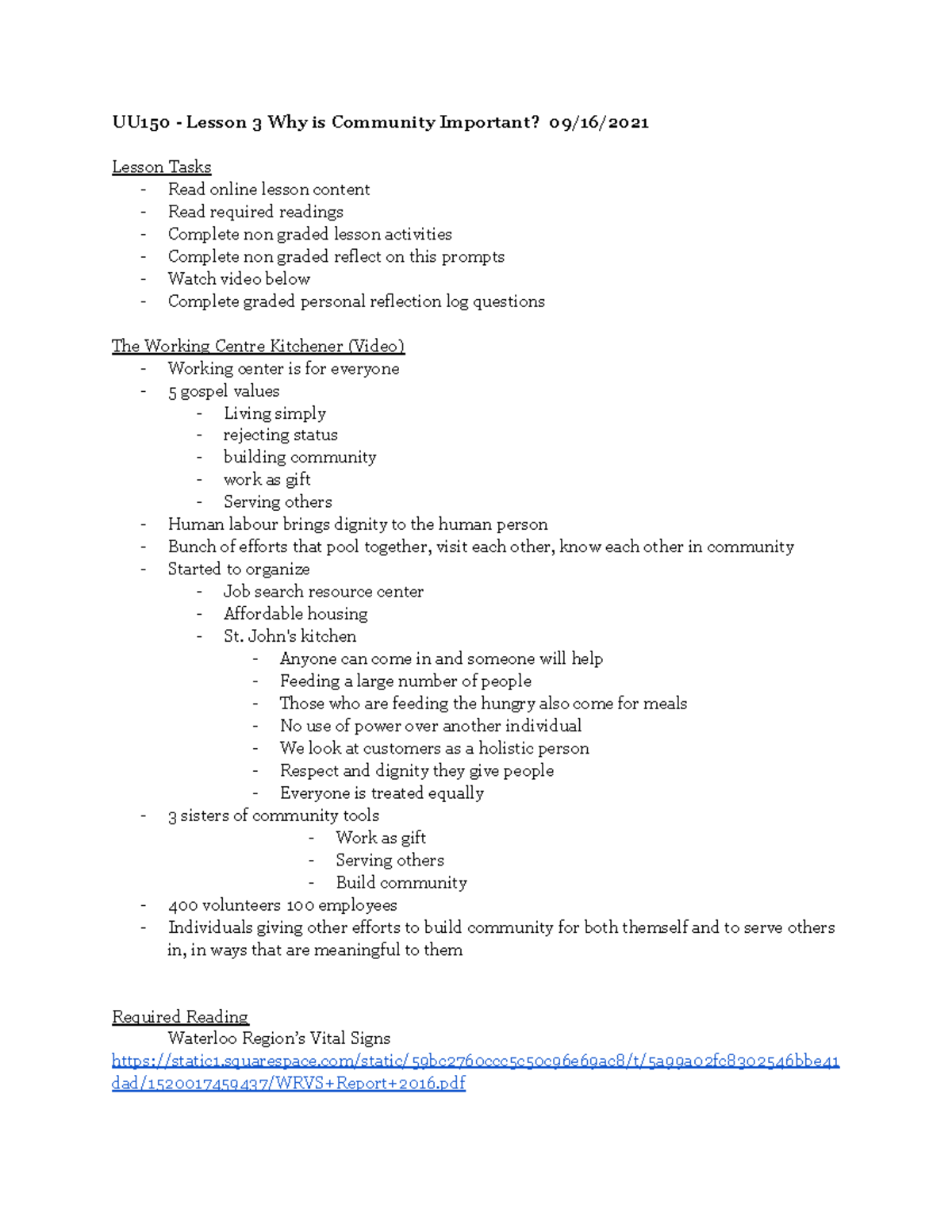 UU150 - Lesson 3 - John's kitchen - Anyone can come in and someone will ...