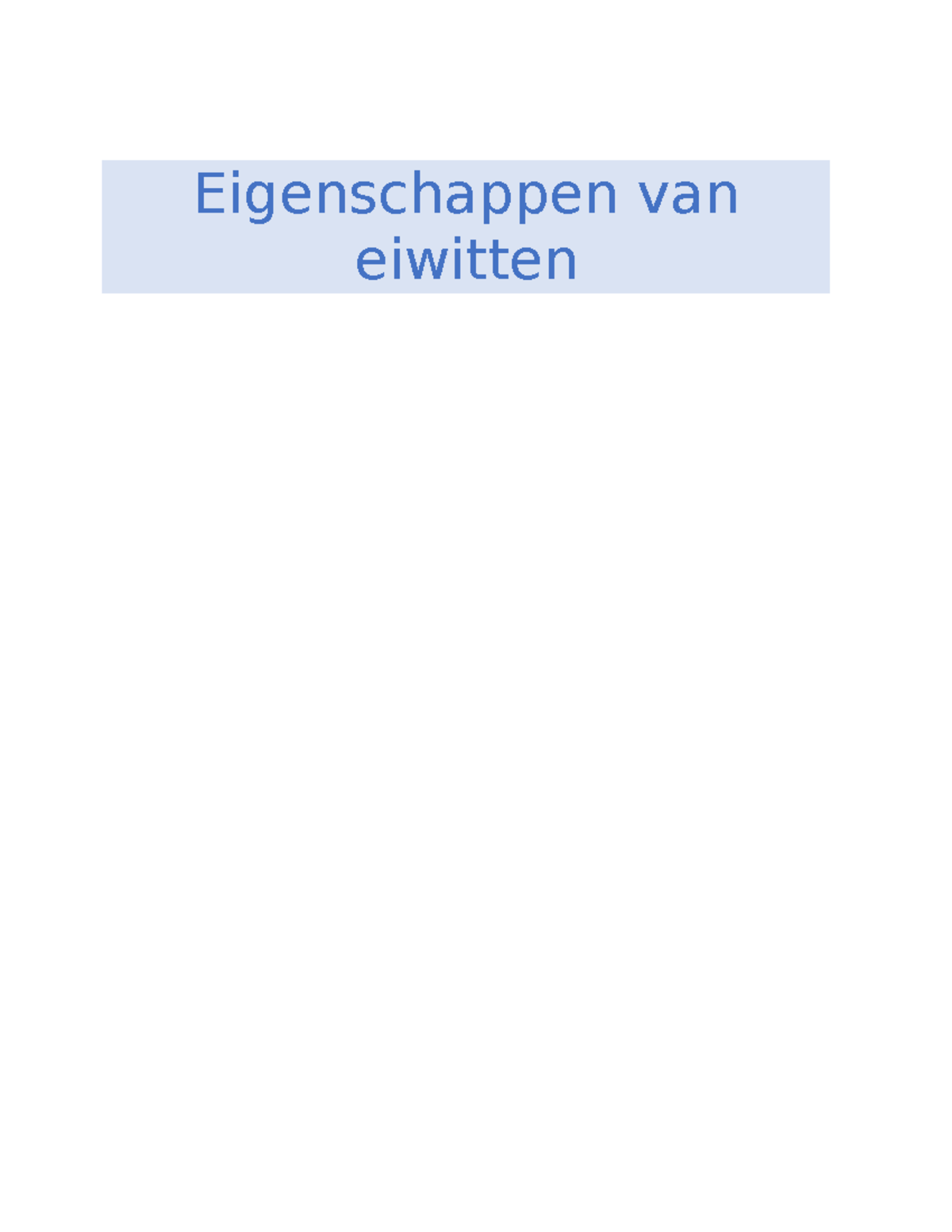 PC eigenschappen van eiwitten - Eigenschappen van eiwitten ...