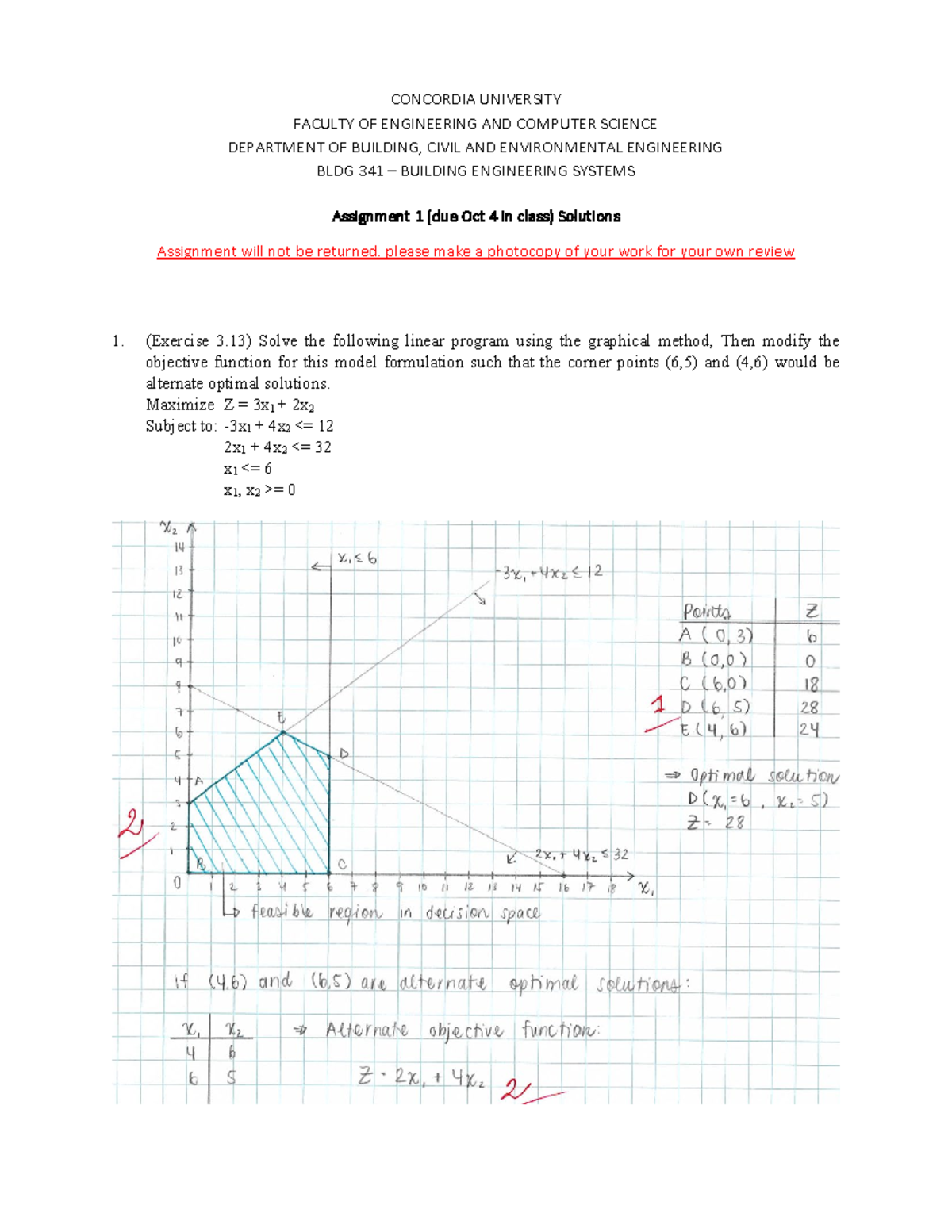 Assignment 1 Solution Concordia University Faculty Of Engineering And Computer Science