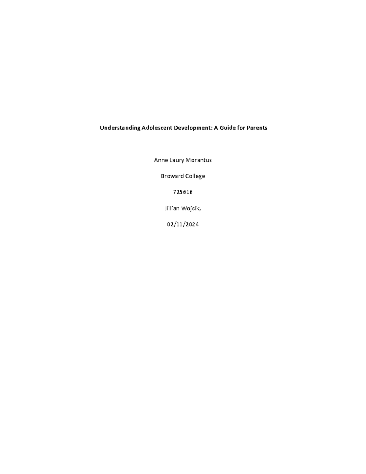 Document 36 - Pretend that you are a psychologist who is meeting with a ...