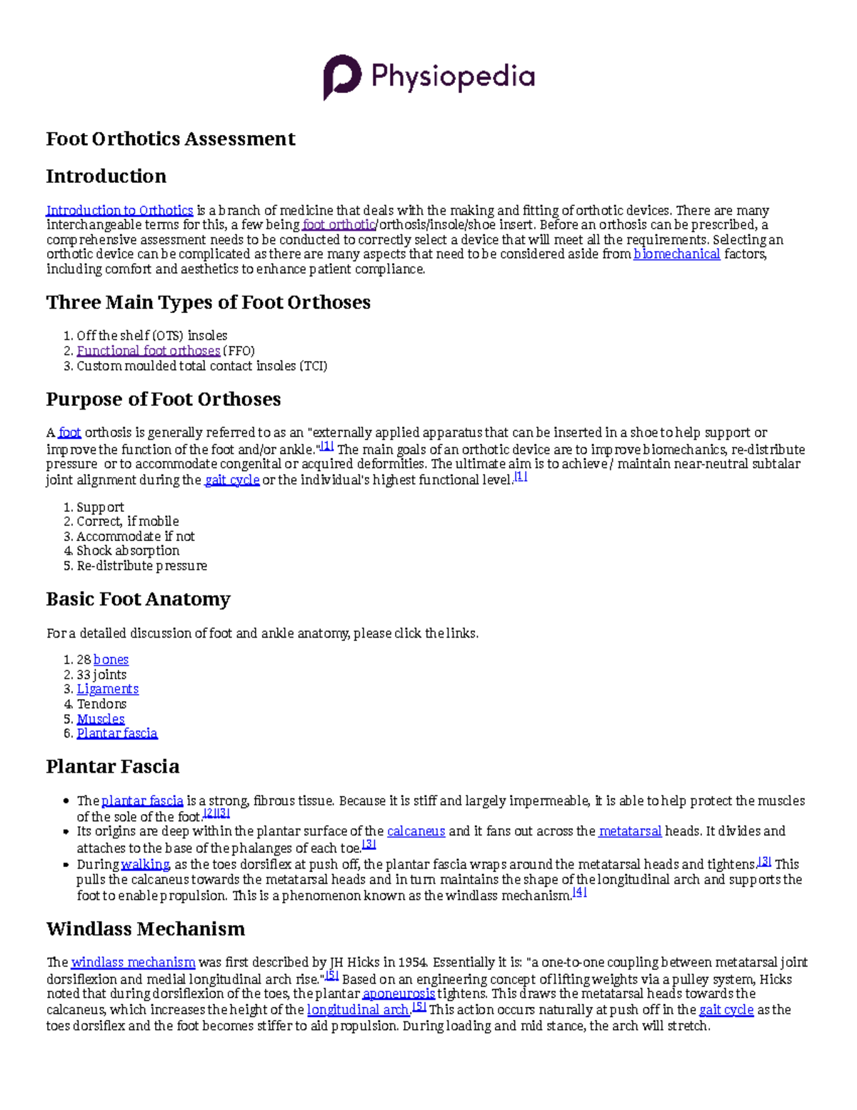 Foot Orthotics Assessment - Physiopedia - Foot Orthotics Assessment ...