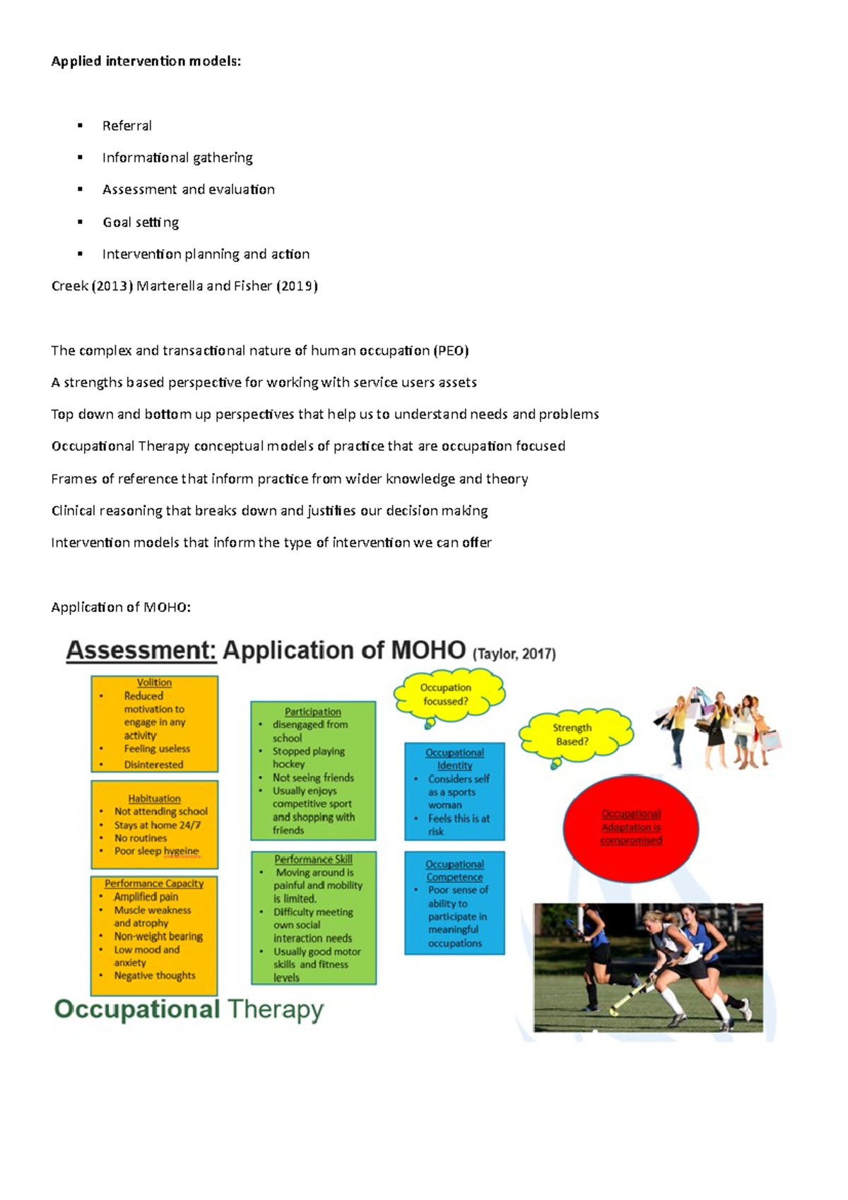 Applied intervention models - Beth wore protective clothing such as ...