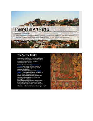 Art 100 themes in art part 2 - Themes in Art Part 2 Looking Inward: The ...