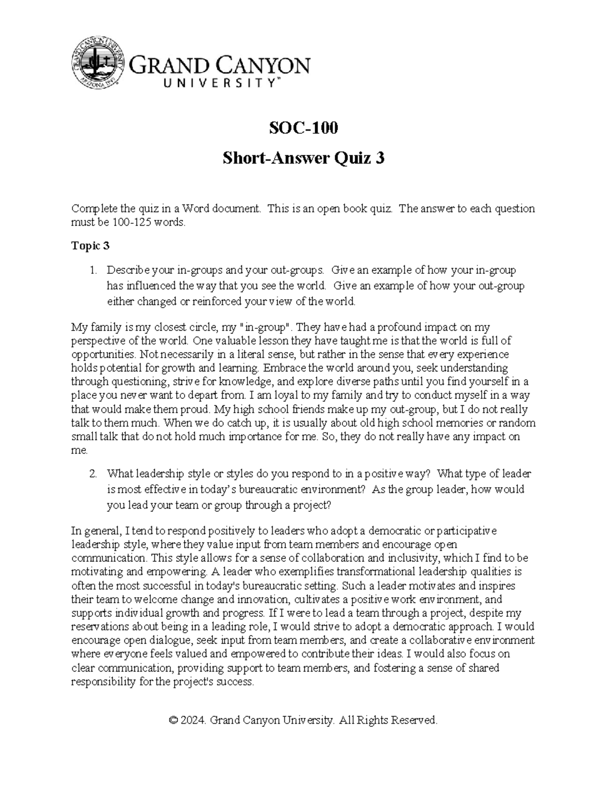 SOC-100.Short-Answer Quiz 3 1-8-18 - SOC- Short-Answer Quiz 3 Complete ...