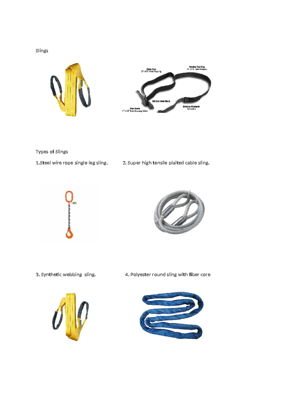 Basic Ropesmanship - Education purposes - Slings Types of Slings 1 wire ...