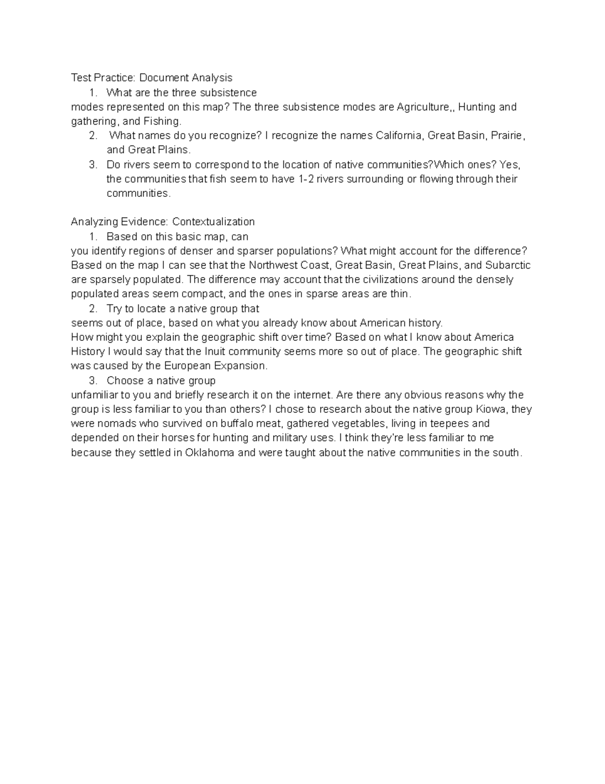 Mapping the past - Test Practice: Document Analysis 1. What are the ...