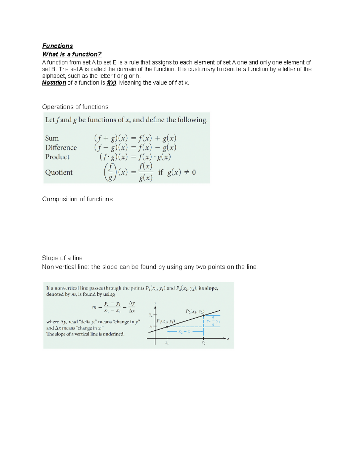 SITM 107 Function - notes - Functions What is a function? A function ...