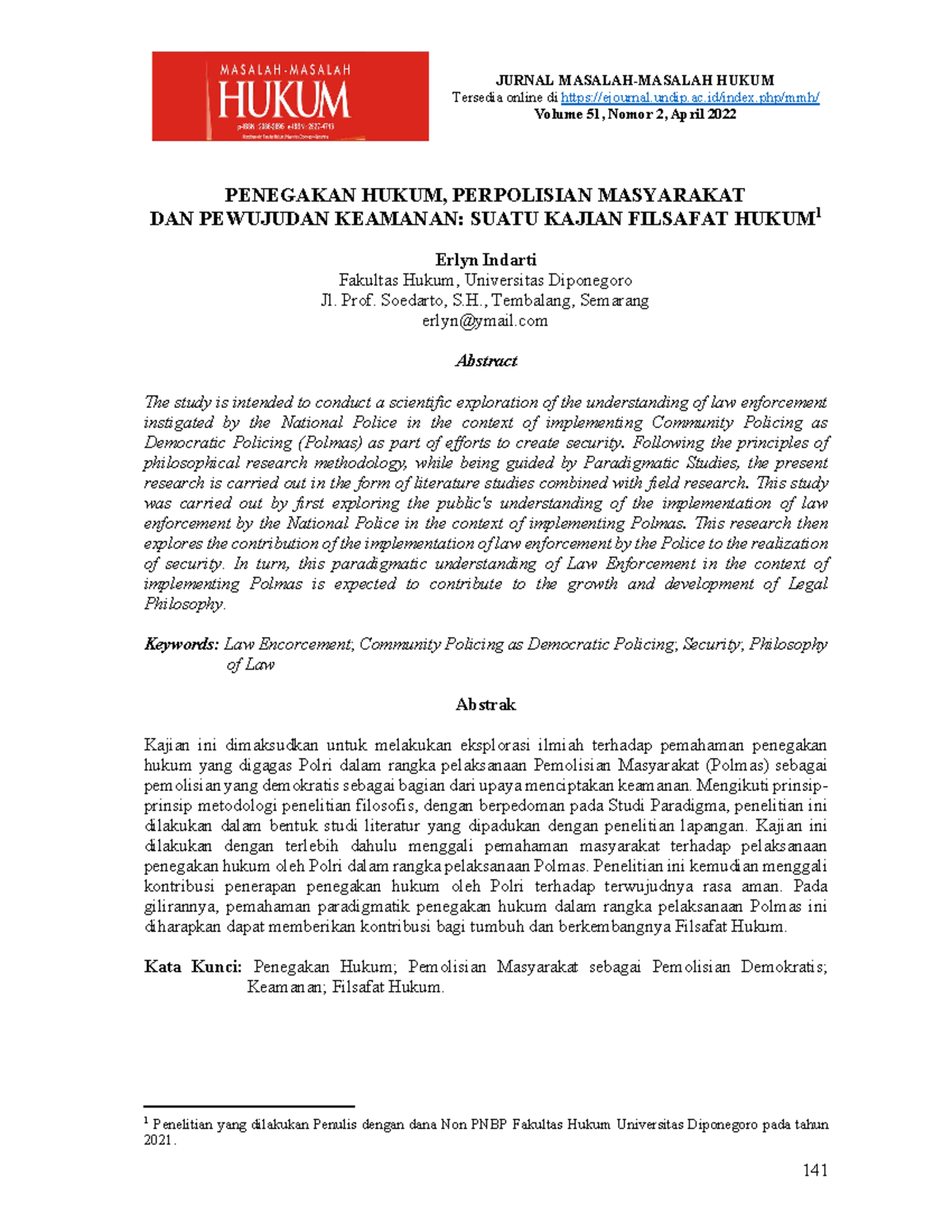 Penegakan Hukum, Perpolisian Masyarakat DAN Pewujudan Keamanan Suatu ...