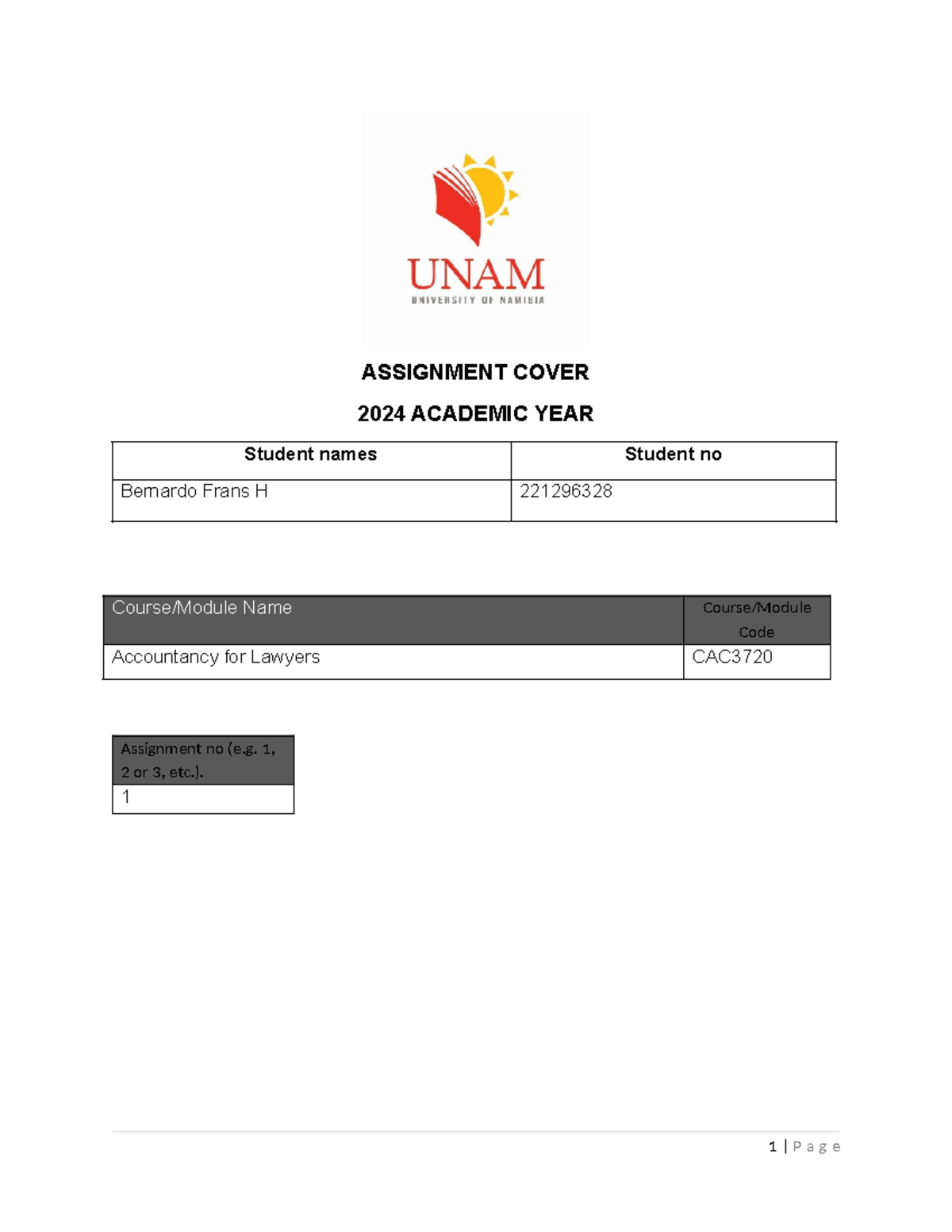 Accountancy assignment on legal practioners fidelity fund - ASSIGNMENT ...