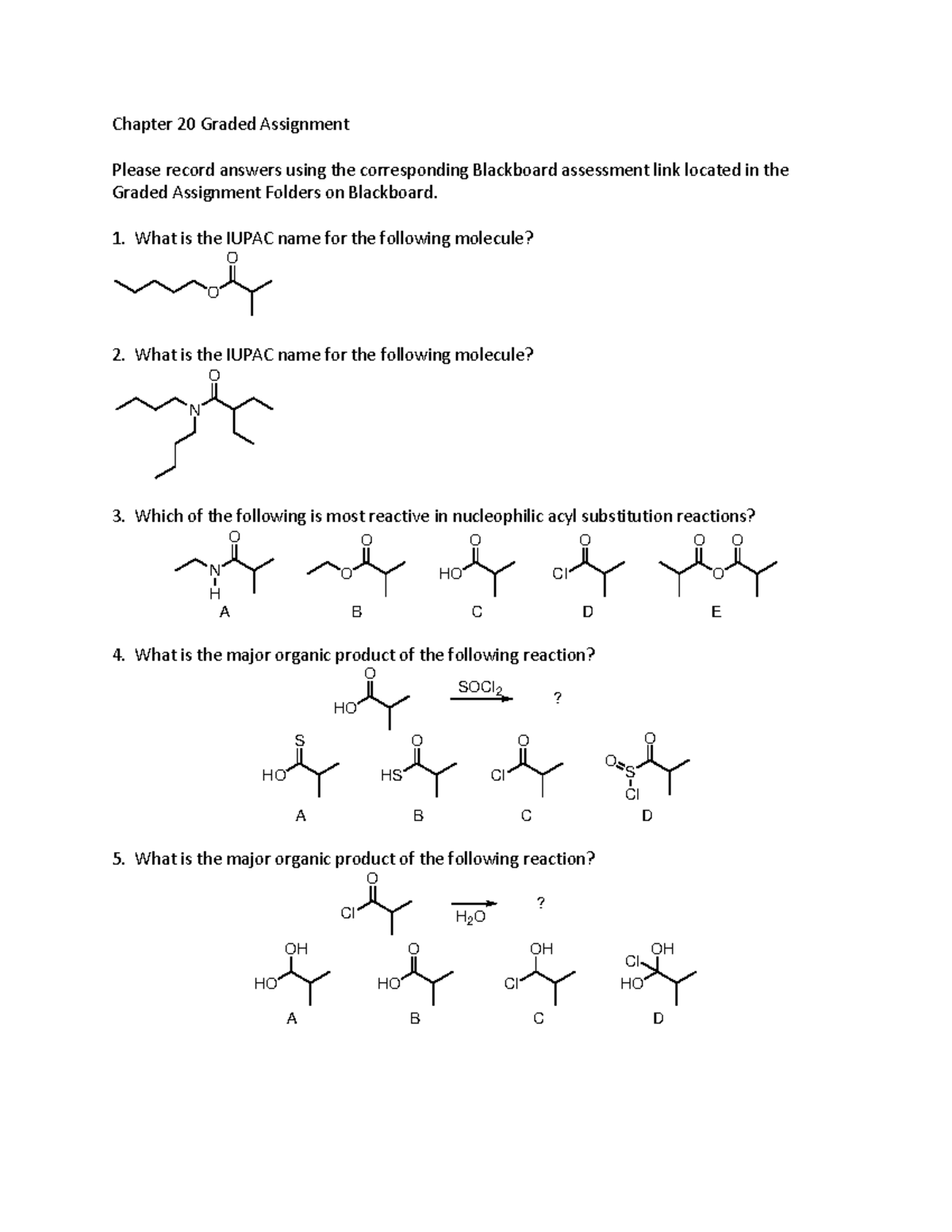 Chapter 20 Assignment - Chapter 20 Graded Assignment Please record ...
