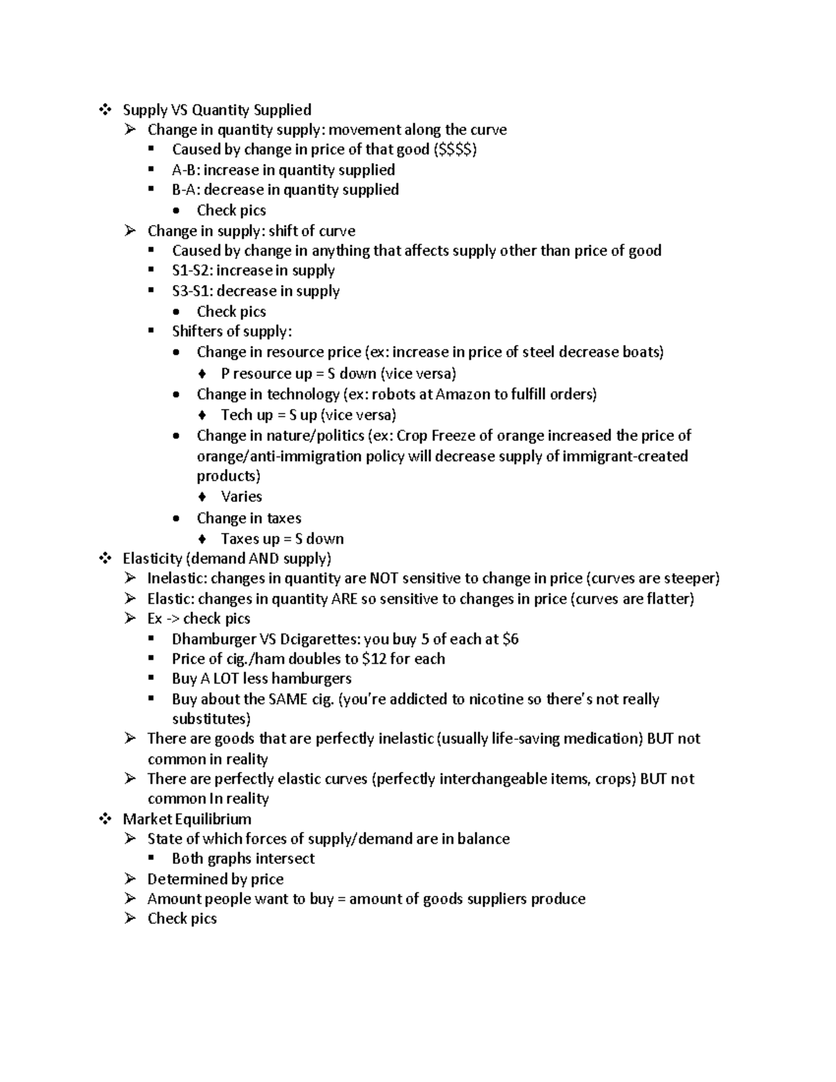 Econ 003 lecture 8 - Professor: Joab Corey - Supply VS Quantity ...