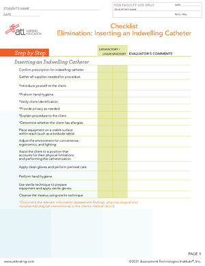 Ati Elimination Applying and Removing an External Female Catheter ...