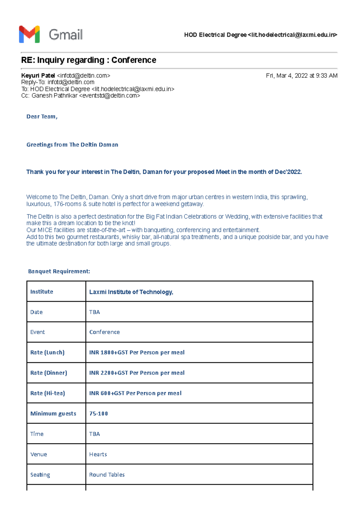 Deltin Budget - asasdsa - HOD Electrical Degree lit@laxmi.edu RE ...