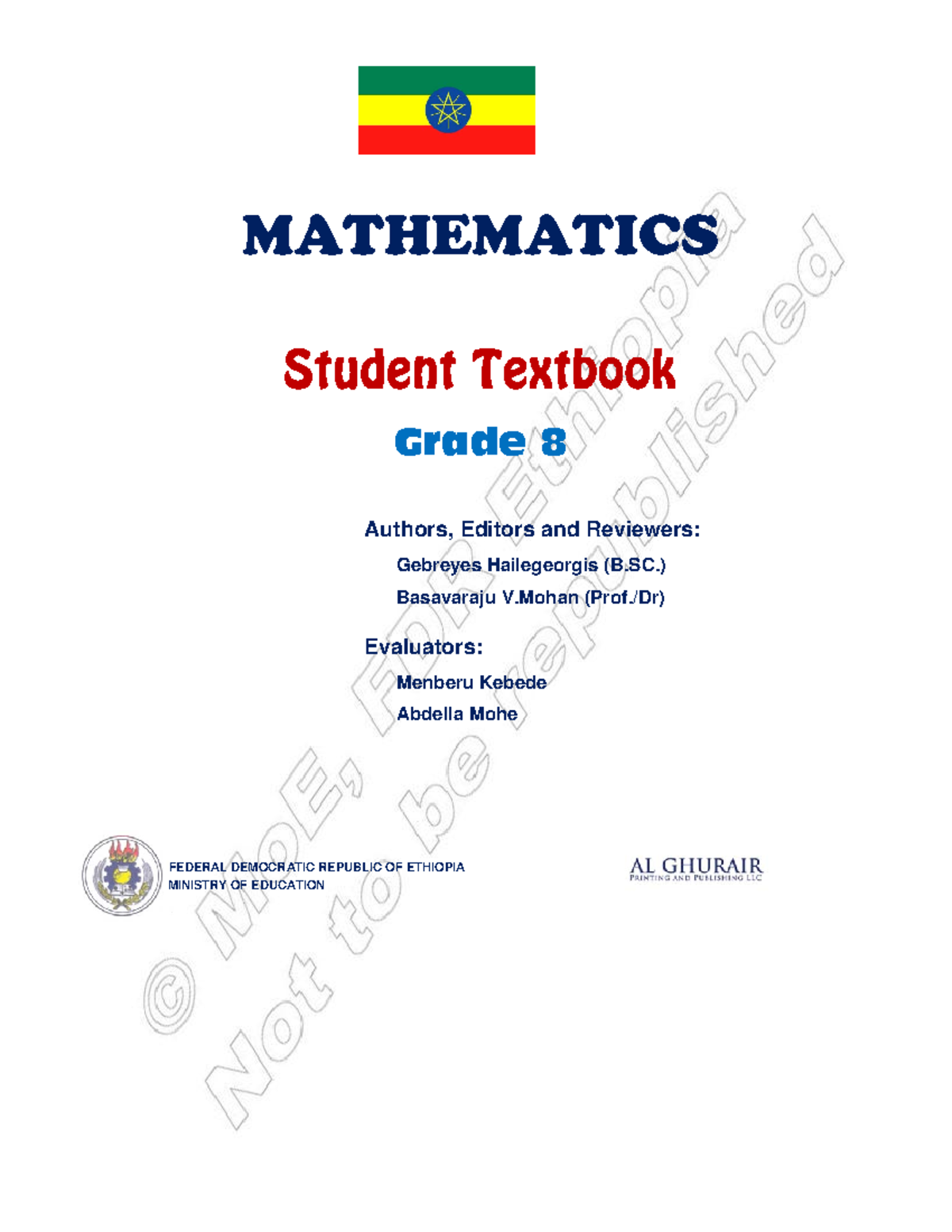 8-contentspage - MATHEMATICS Student Textbook Grade 8 Authors, Editors ...