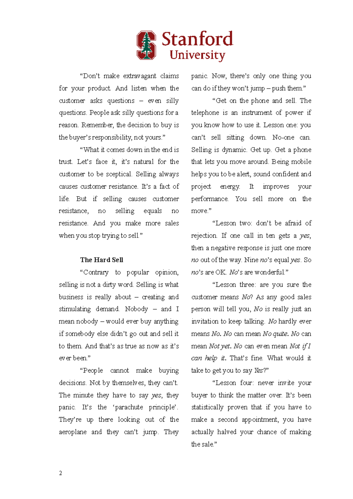 97533064-Management Stanford University (16) - “Don’t make extravagant ...