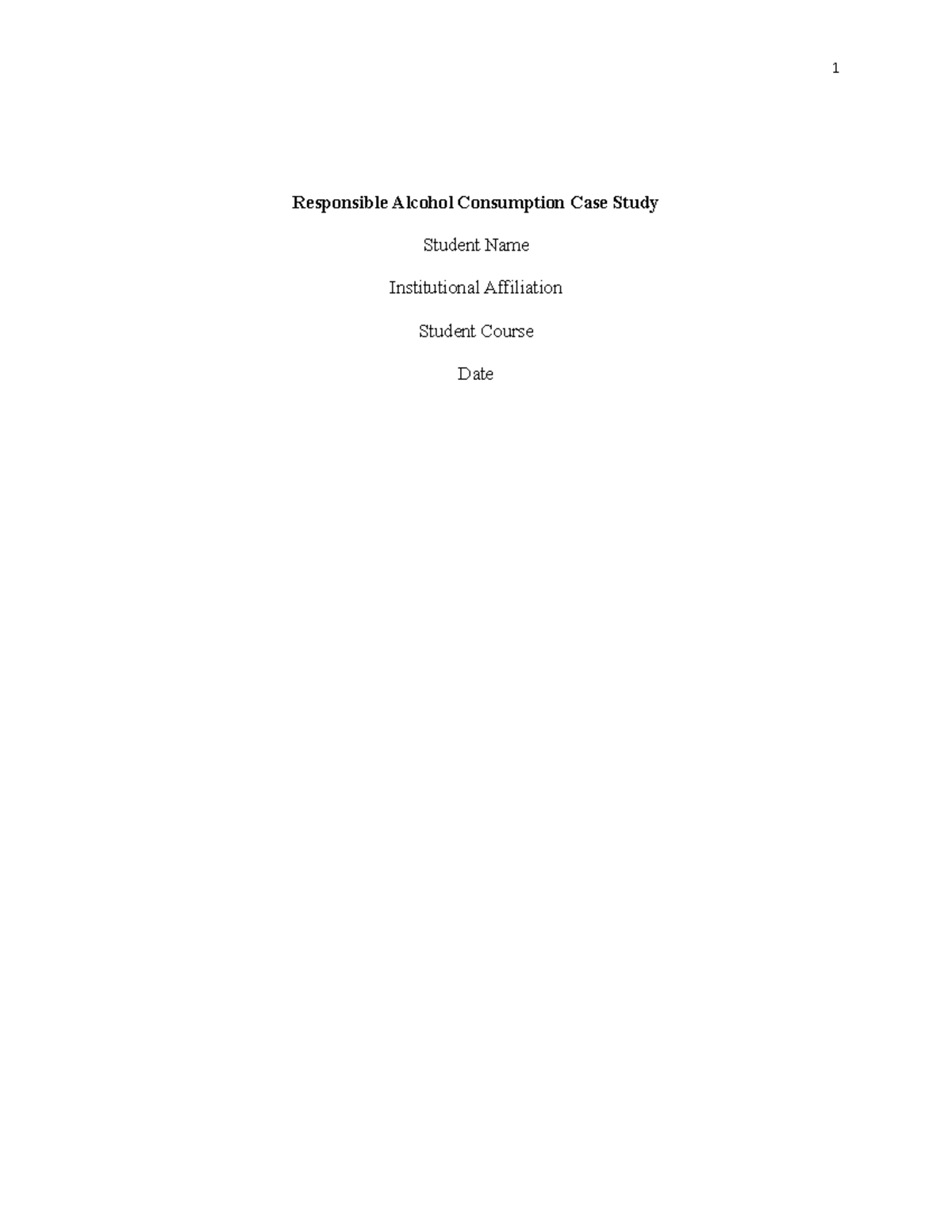 Responsible alcohol consumption e - Responsible Alcohol Consumption ...