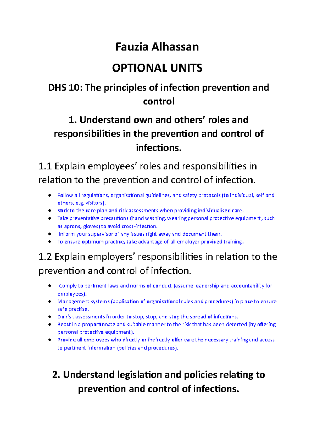 Optional Units TO Complete (1)MAIN - Fauzia Alhassan OPTIONAL UNITS DHS ...