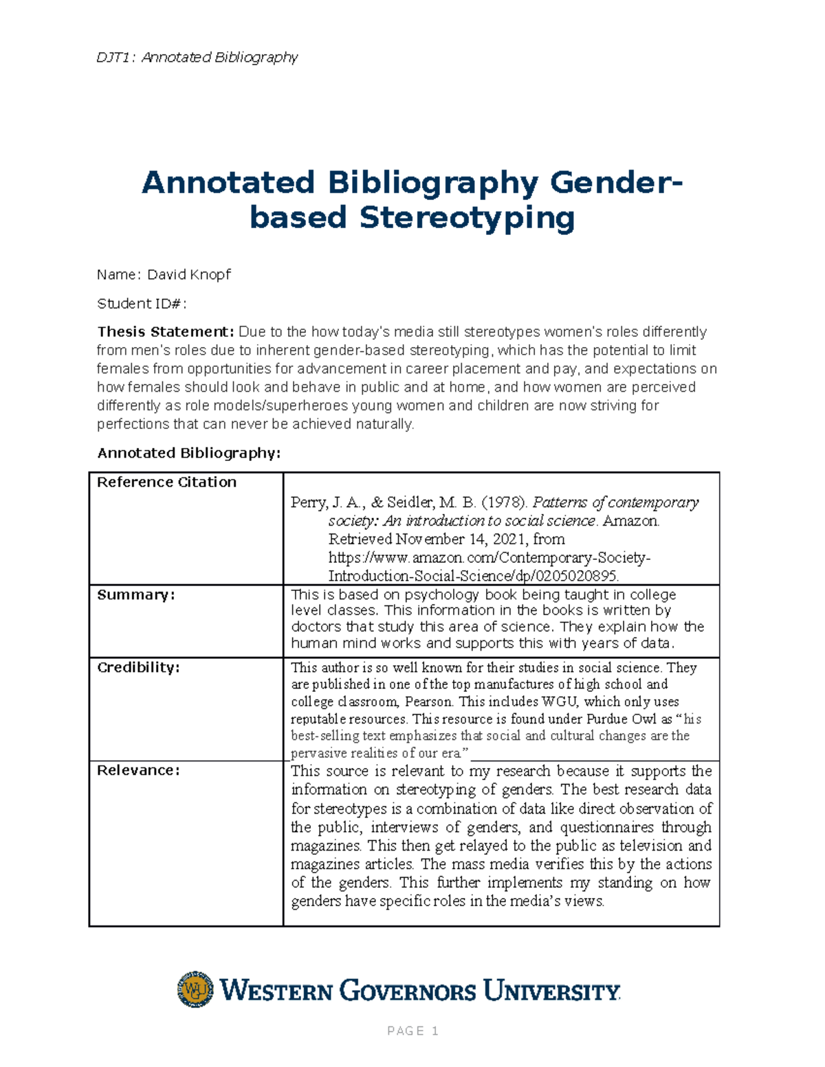 Annotated Bibliography Task1 English Comp2 - Annotated Bibliography ...