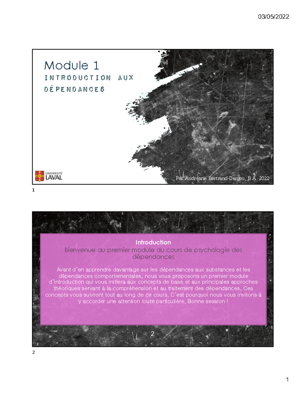 Module 1 Intro - PDF du power point - Module 1 Introduction aux dépendances Par Audréane - Studocu