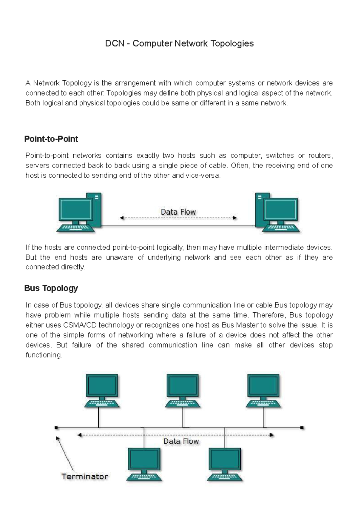 DCN - Computer Network Topologies - connected to each other. Topologies may define both physical ...