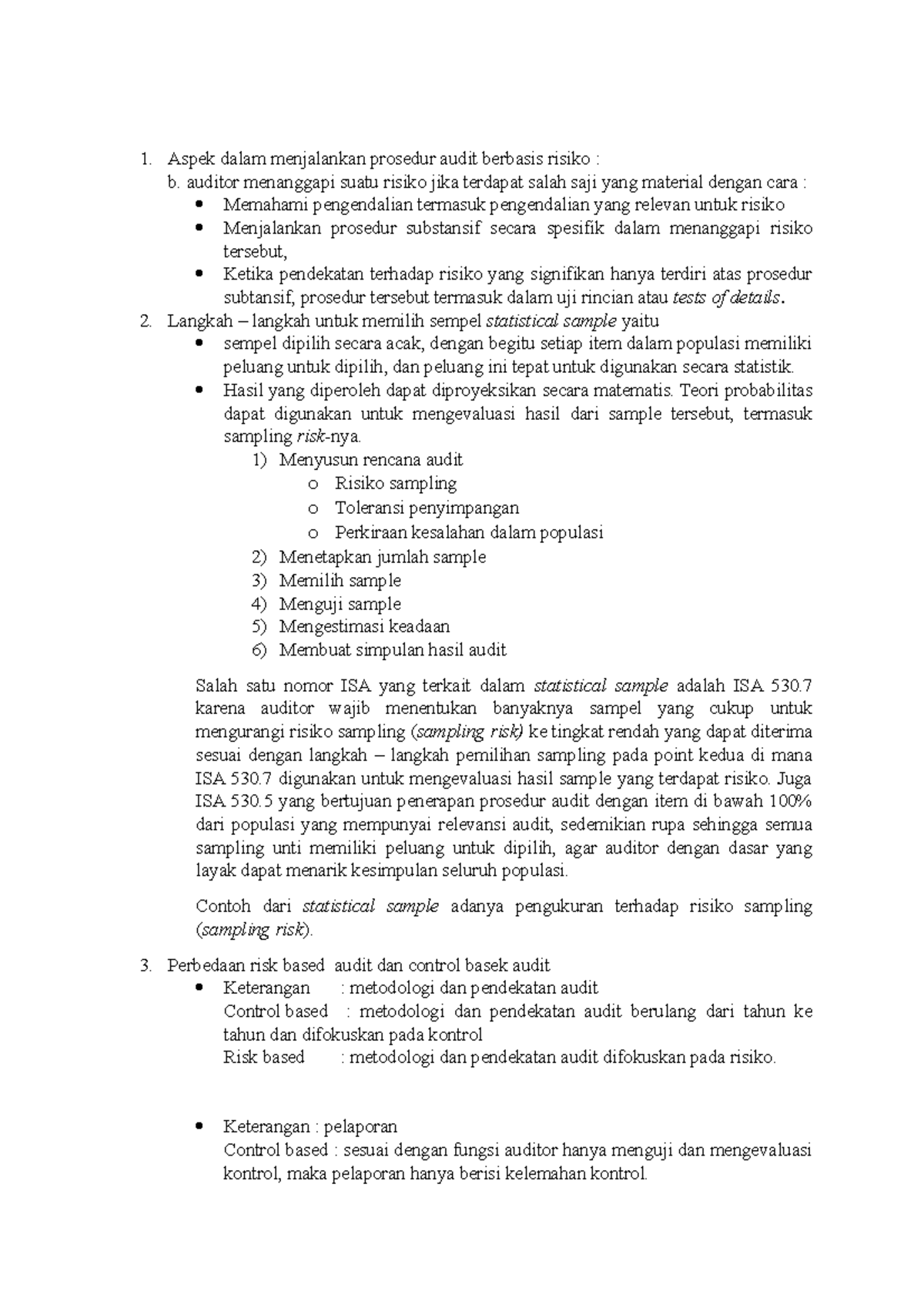 Audit Berbasis Risiko - Aspek dalam menjalankan prosedur audit berbasis ...