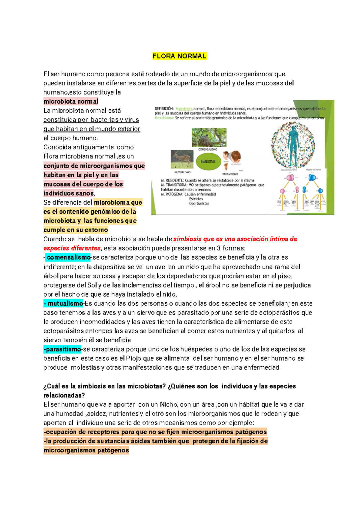 9 Flora Normal - FLORA NORMAL El ser humano como persona está rodeado ...