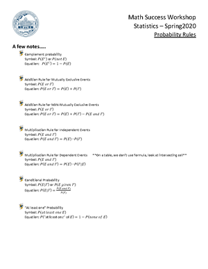 Math Section 7.1 Notes - Properties of Normal (Continuous) Probability ...