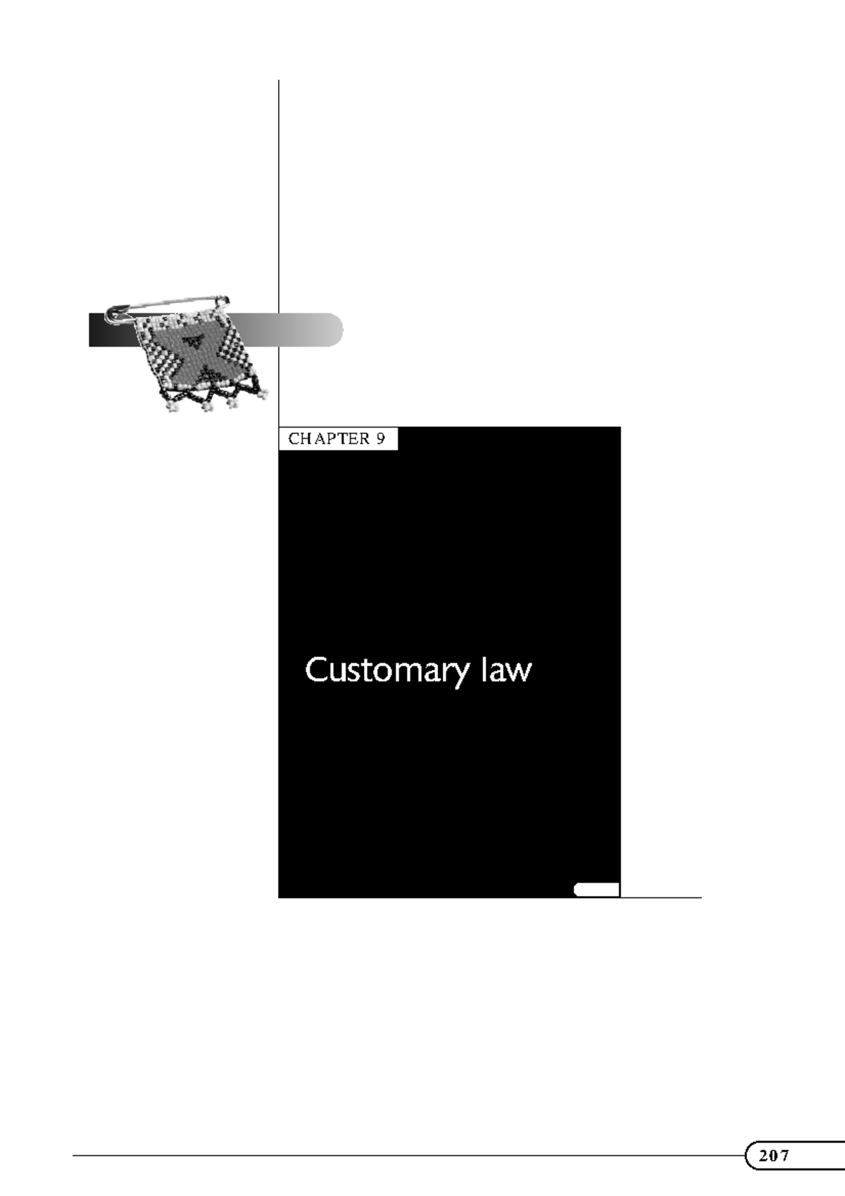 09Manual - customary law manual - Customary law ####### CHAPTER 9 9 The ...