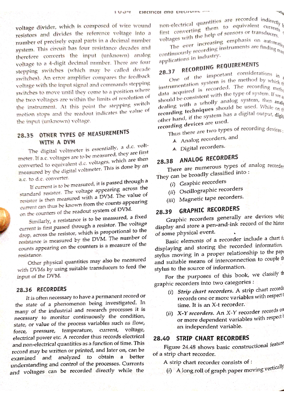 Strip Chart Recorder - NOTES - Electrical Measurement And Measuring ...
