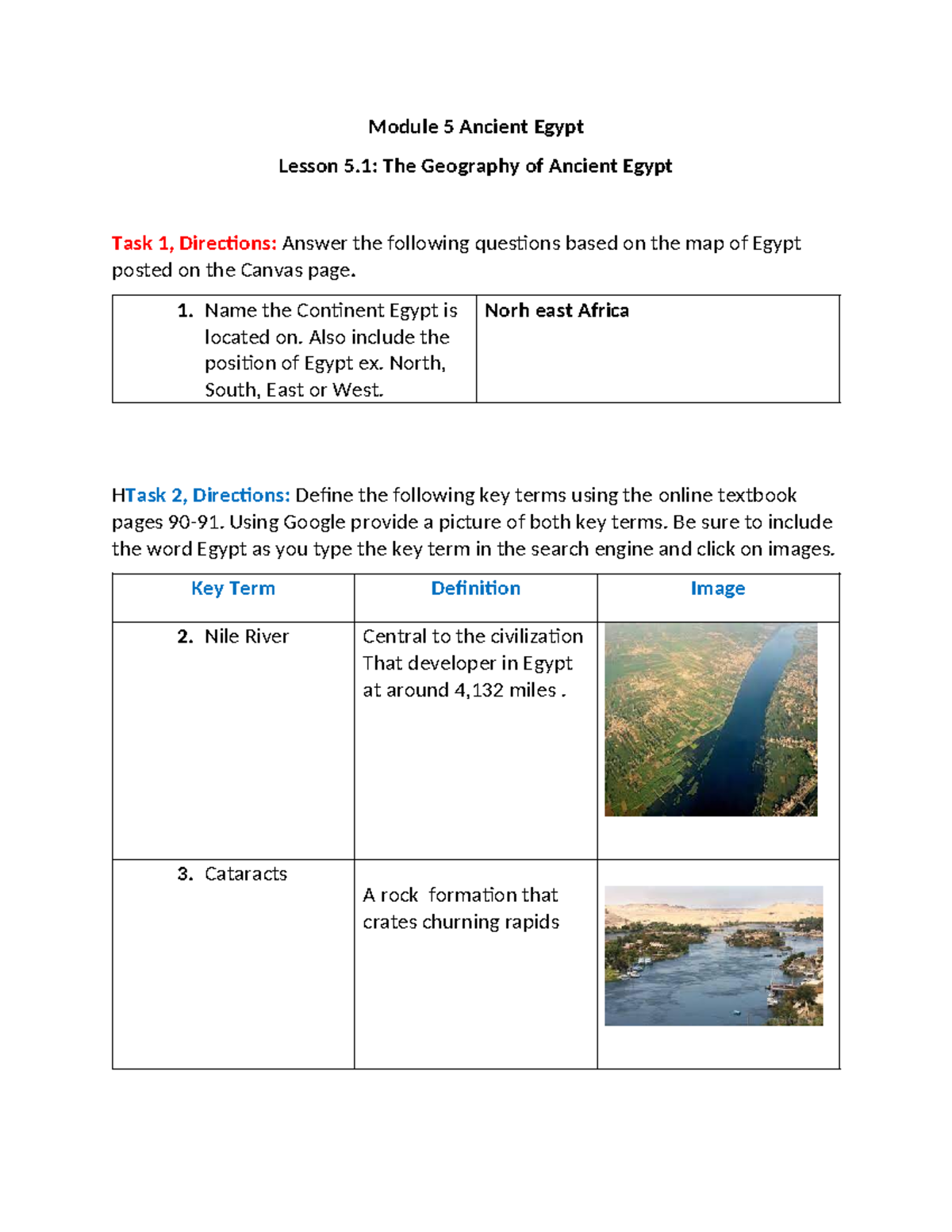 2 Module 5 Ancient Egypt Assignment-2 (1)-1 2 - Module 5 Ancient Egypt ...