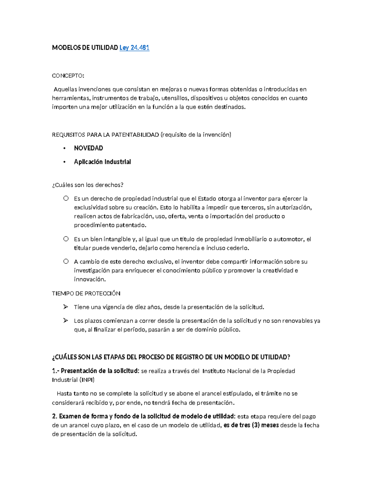 Modelos DE Utilidad Ley 24 - MODELOS DE UTILIDAD Ley 24. CONCEPTO ...
