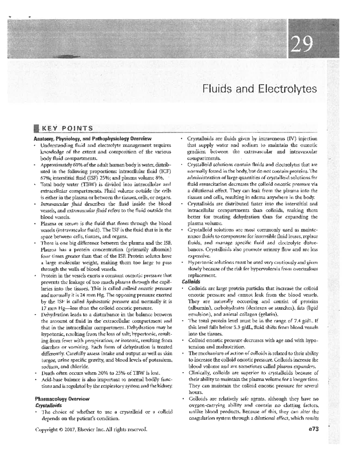 Fluids and Electrolytes - NURS 220 - Studocu