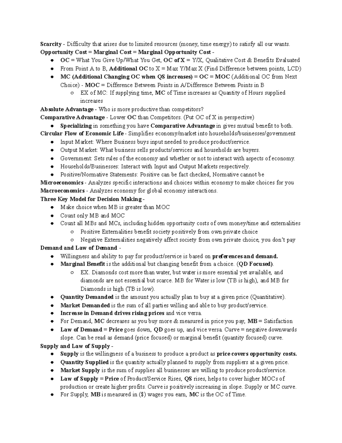 ECN Exam Summary - Ecn 104 exam summery good luck - Scarcity ... ECN Exam Summary - Ecn 104 exam summery good luck - Scarcity ...
