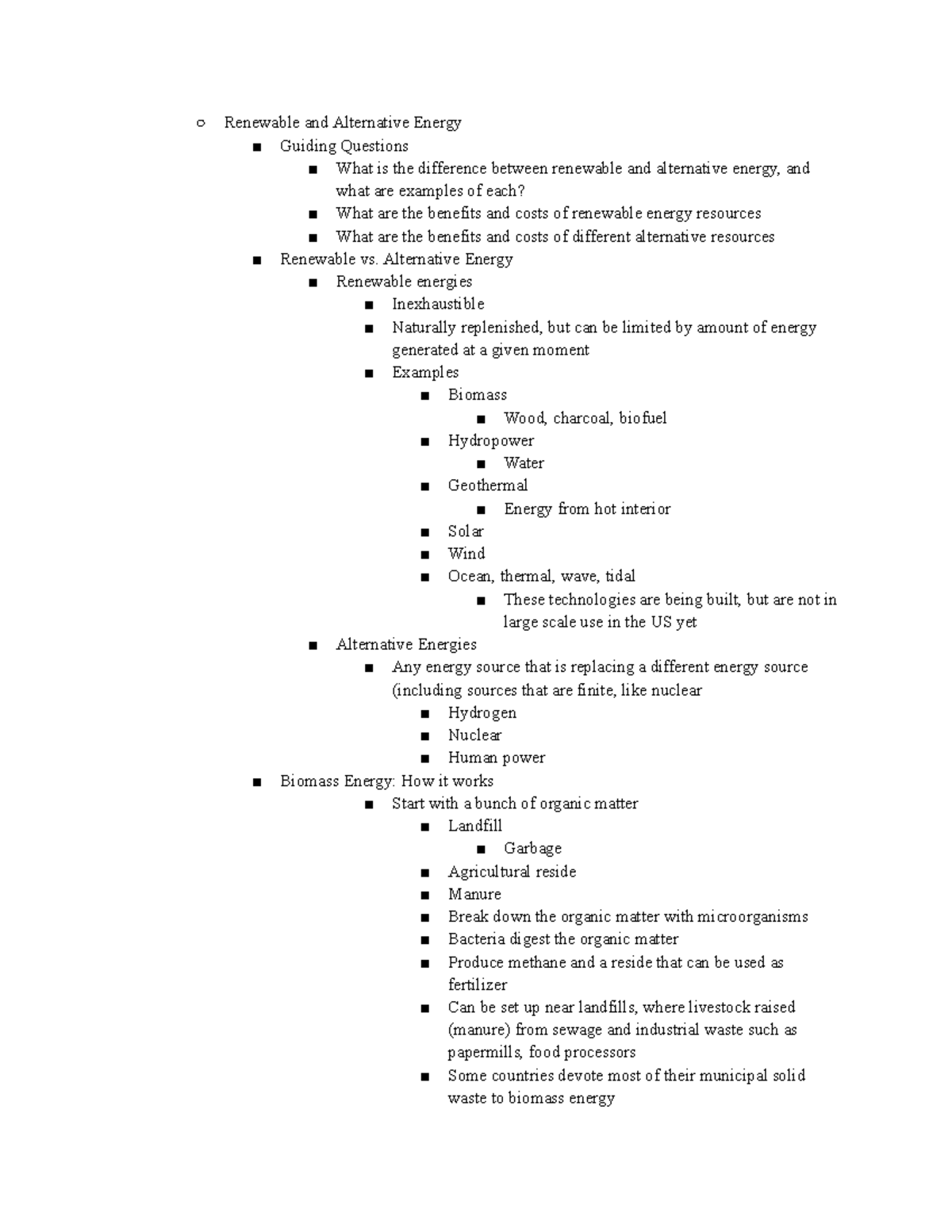 Module Ten: Renewable and Alternative Energy Sources - GEOL 110 - USC ...