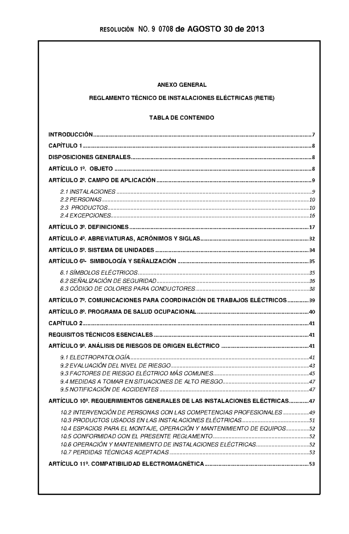 Anexo General del Retie 2013 - ANEXO GENERAL REGLAMENTO TÉCNICO DE ...