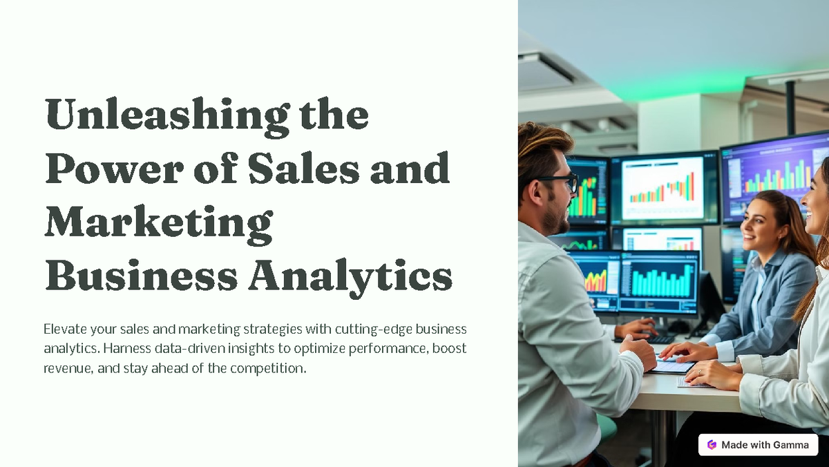 Unleashing the Power of Sales and Marketing Business Analytics - Uleaig ...