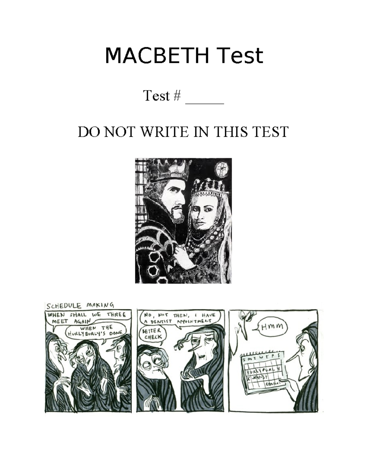 Macbeth-Final-Test - english - MACBETH Test Test # _____ DO NOT WRITE ...