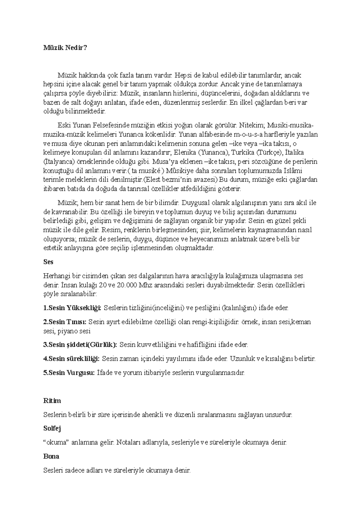 Türk Musikisi - Müzik Nedir? Müzik hakkında çok fazla tanım vardır ...