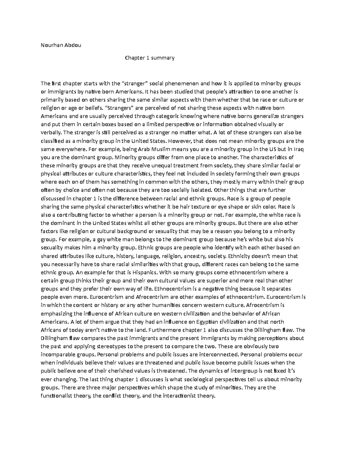 Ch1 - summary ch 1 - Strangers to These Shores Plus New Mysoclab - Nourhan Abdou Chapter 1 ...