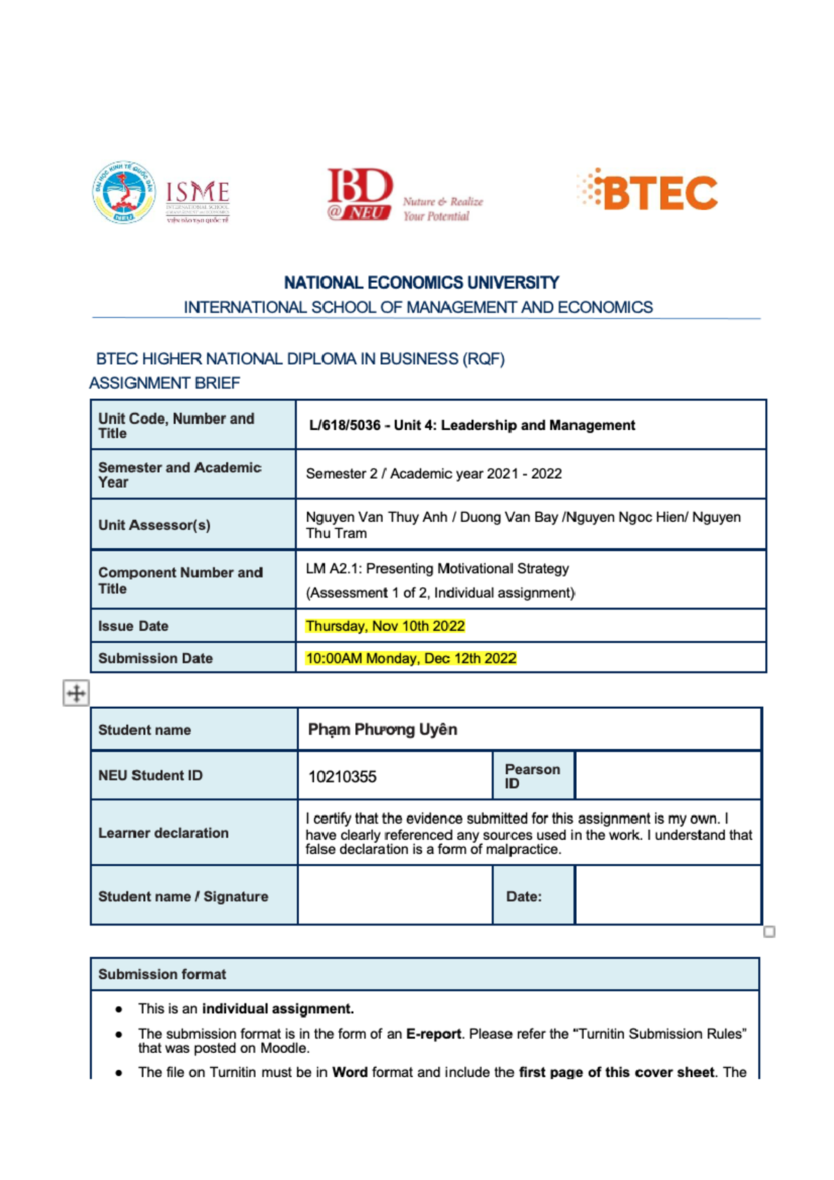 leadership mana - Task 1: Regarding Phuong Dong Company, this company applies two motivational ...
