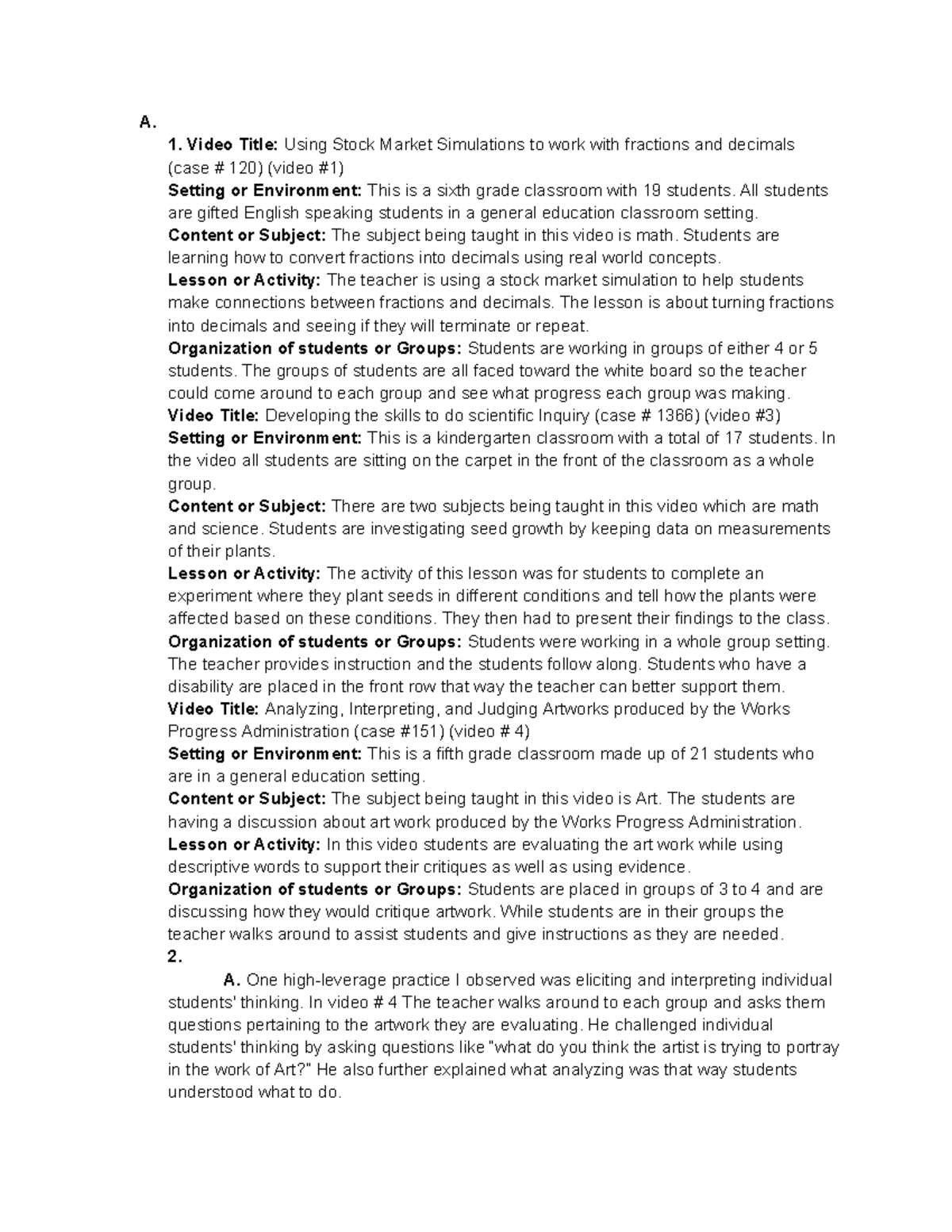 Task 3 D093 - passed first try - A. Video Title: Using Stock Market ...
