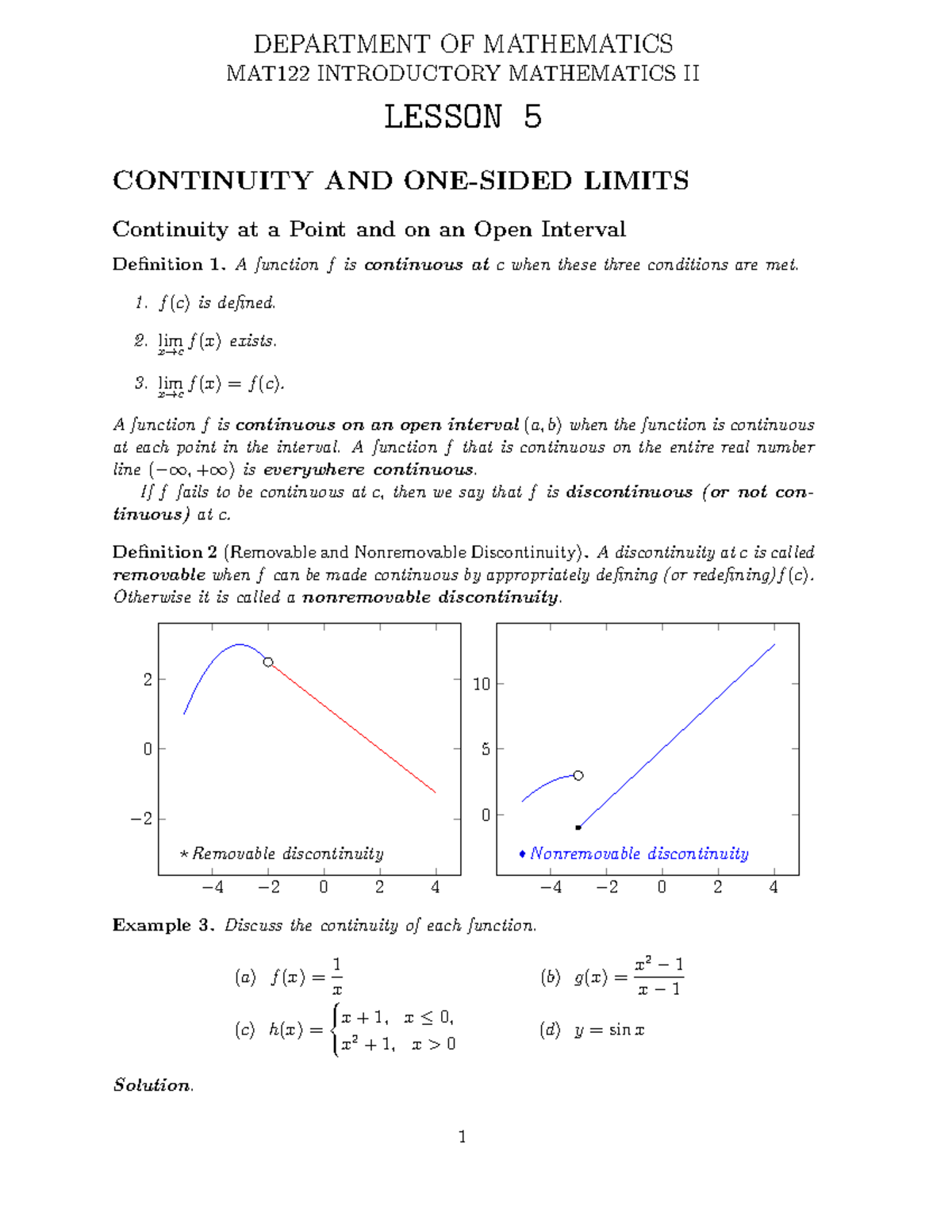 MAT122- Lesson 5(2022-2023 Sem 2) - DEPARTMENT OF MATHEMATICS MAT122 ...