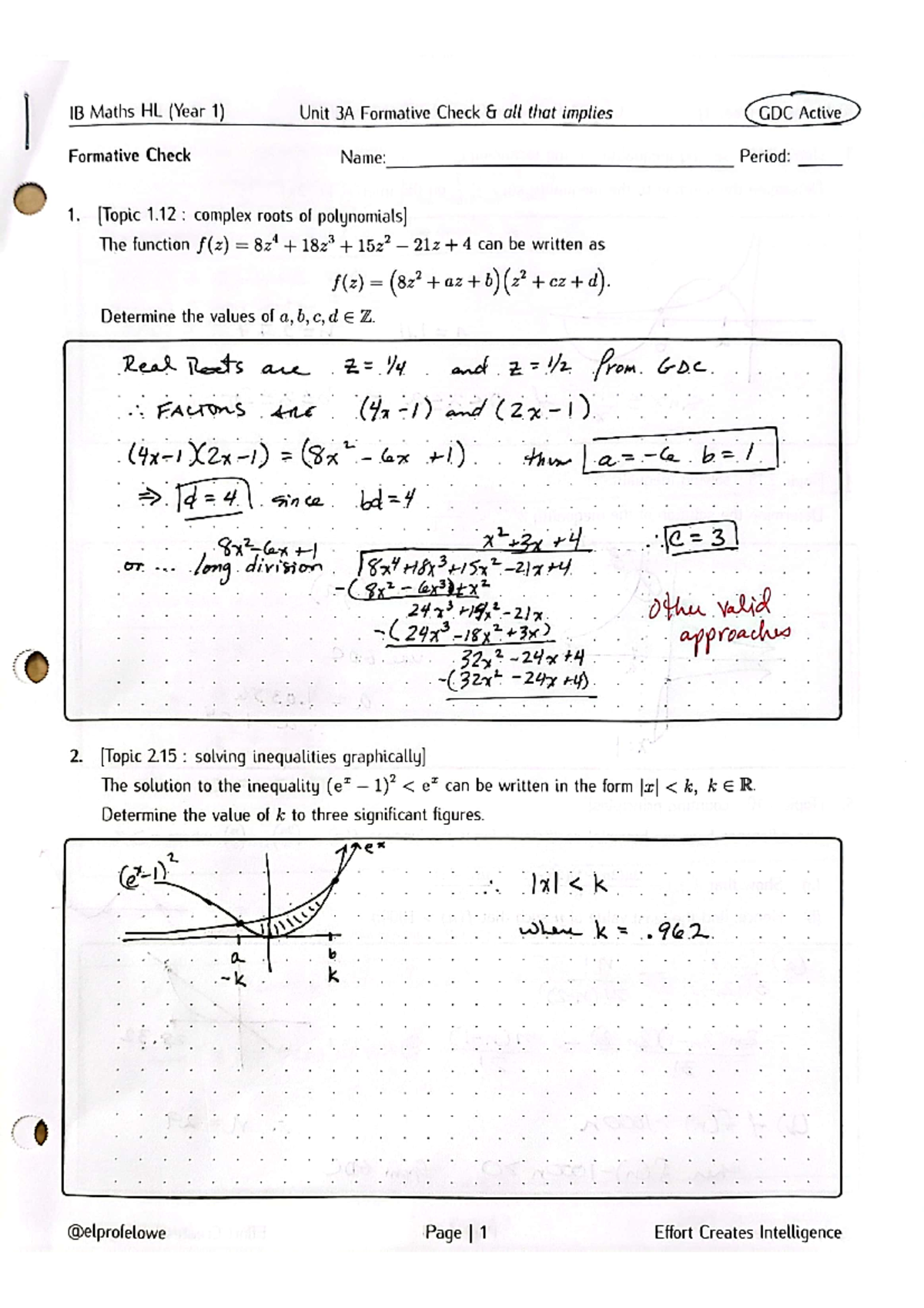 Ak module 3A formative check - IB Maths HL (Year 1) Unit 3A Formative ...
