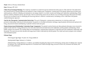 Process Recording example 3 - Process Recording Template: Name:Suzie ...